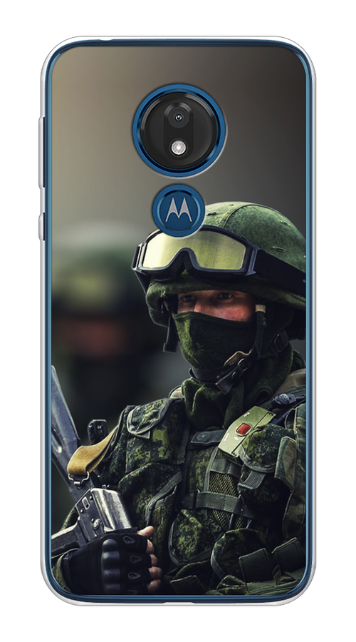 Чехол Awog на Motorola Moto G7 / Моторола Мото G7 "Солдат"
