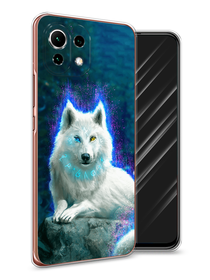 Чехол Awog  на Xiaomi Mi 11 Lite / Сяоми Ми 11 Лайт "Белоснежный волк"