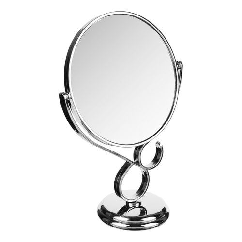 Зеркало настольное круглое ЮниLook 17,5 х 29 х 10 см серебро