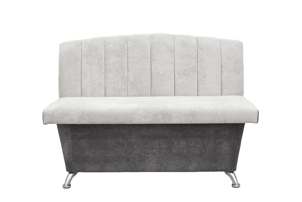 Кухонный диван ТопМебель Альт, размер 120х56 см, обивка моющаяся, антикоготь, серый