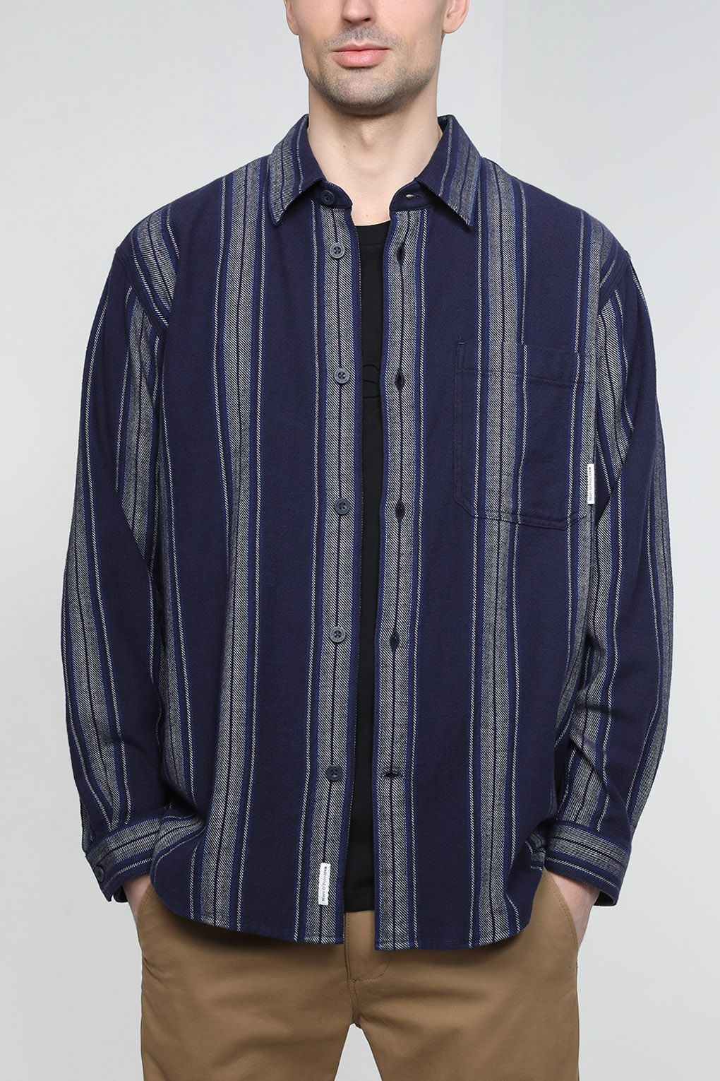 Рубашка мужская Marc O'Polo Denim 361026842440 синяя XL