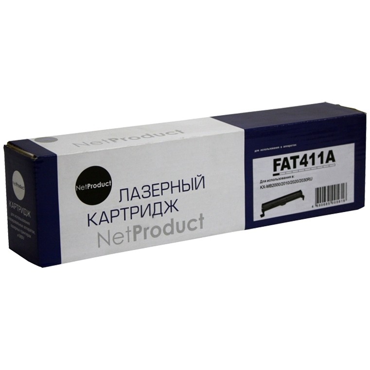 Картридж для лазерного принтера NetProduct N-KX-FAT411A Black, совместимый