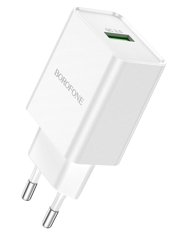 Сетевое зарядное устройство Borofonе BN5 Jingrui USB - Micro USB 3.0A QC3.0 Whitе