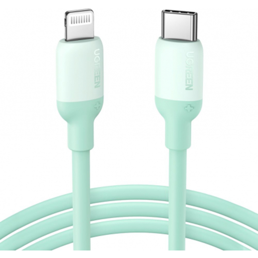 Кабель uGreen US387 (20308) USB-C to Lightning Silicone Cable 1м зеленый