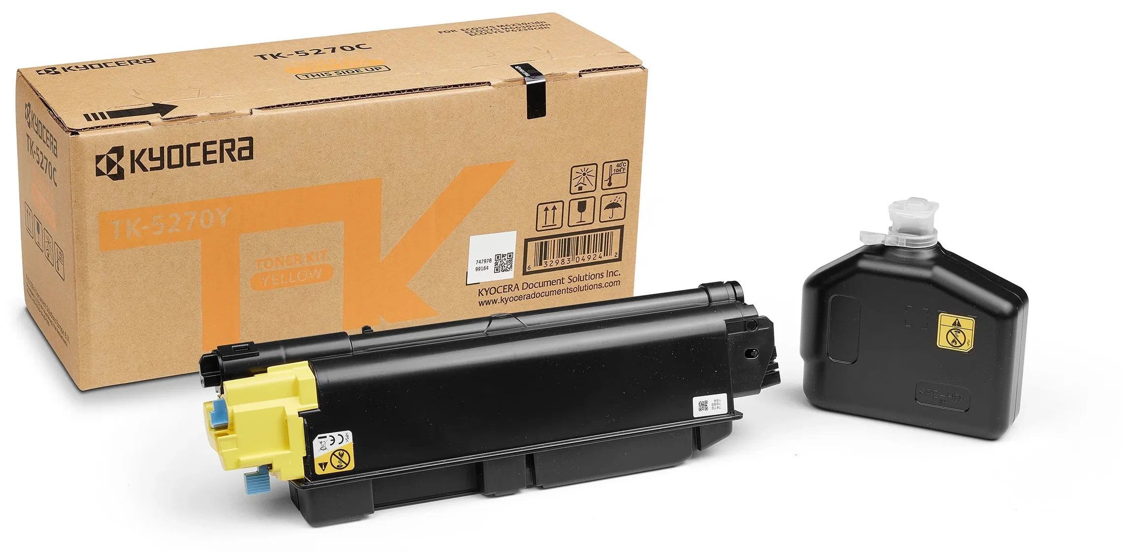 Тонер-картридж для лазерного принтера Kyocera TK-5270Y (TK-5270Y) желтый, оригинальный
