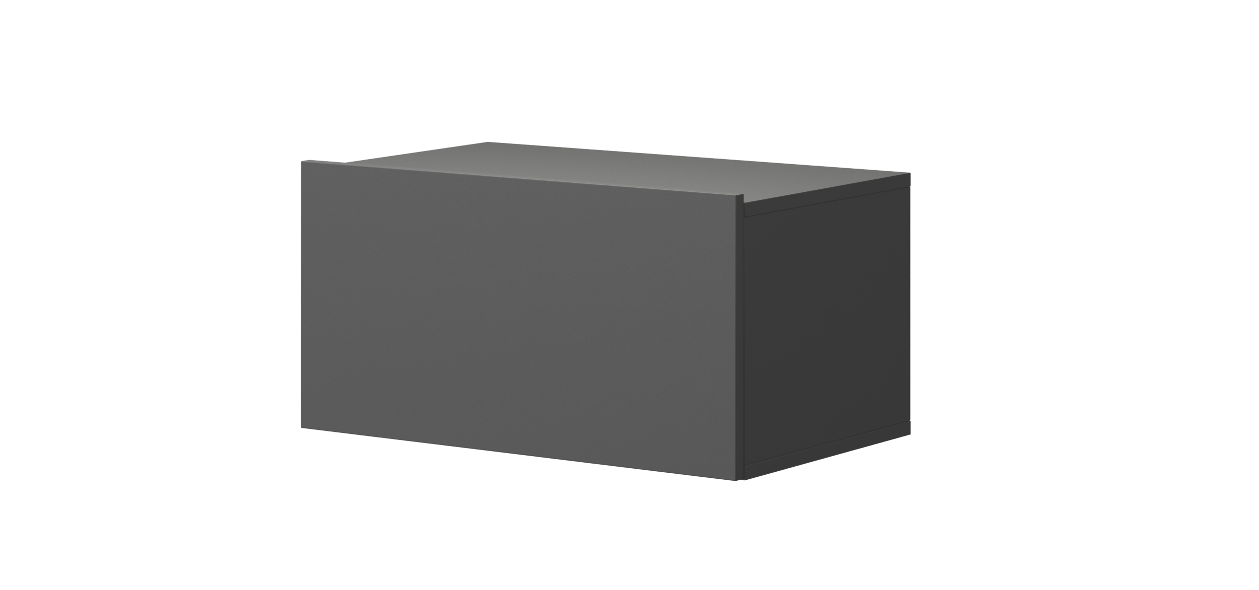 Тумба подвесная под телевизор НК-Мебель PLANO T-6, Серый Графит, 60х31 см
