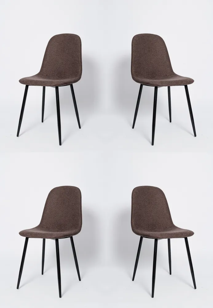 Комплект стульев для кухни La Room XS2441, 4 шт, шоколад, ткань