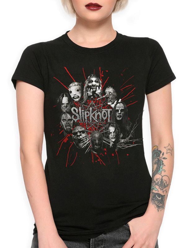 Футболка женская DreamShirts Studio Slipknot SLI-77461-1 черная 3XL