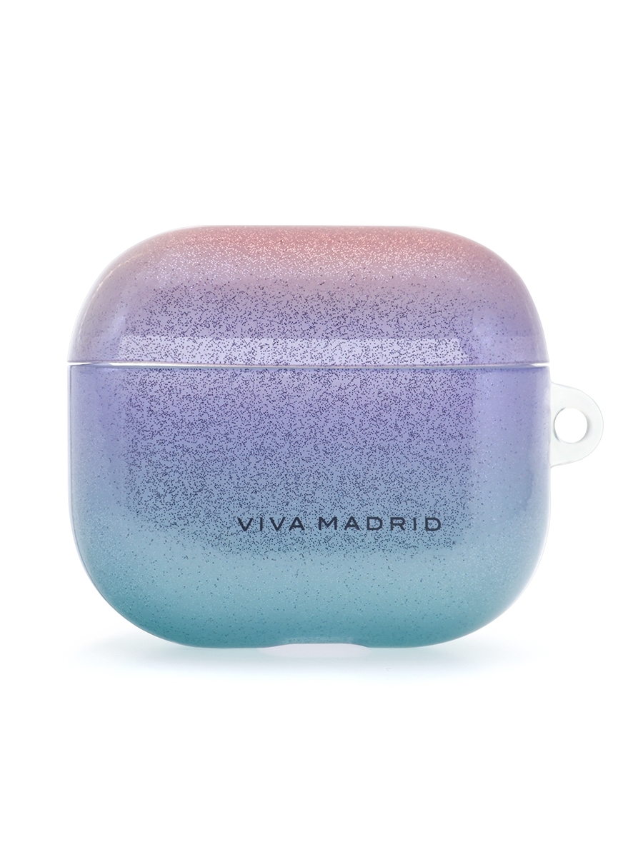 Силиконовый чехол для наушников Apple AirPods 3 Viva Madrid Ombre Glitter с карабином