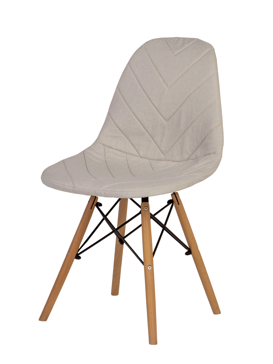 Чехол LuxAlto на стул со спинкой Eames, Aspen, Giardino, Серо-белый, 2 шт. (11521)
