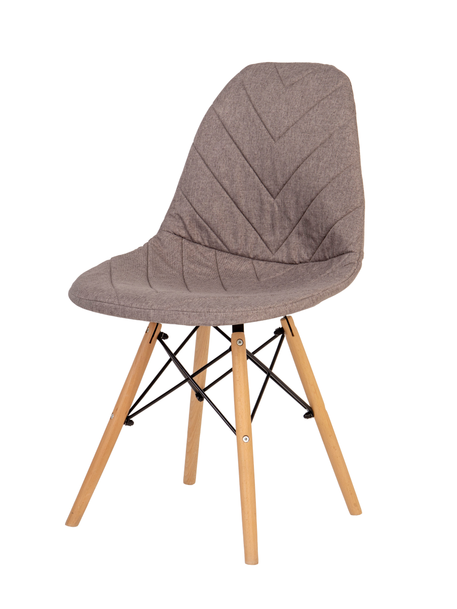 Чехол LuxAlto на стул со спинкой Eames, Aspen, Giardino, Серо-бежевый, 4 шт. (11544)