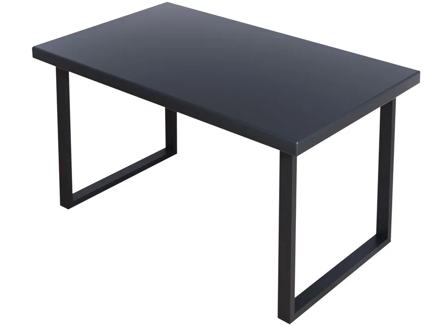 Журнальный стол Solarius Loft 90х70х50, антрацит с черными ножками