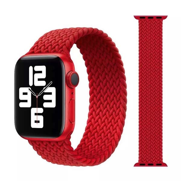 Монобраслет для Apple Watch 38/40 (size 7 - 163 ) плетенный красный