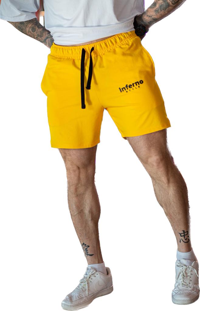 Спортивные шорты мужские INFERNO style Ш-007-001 желтые S