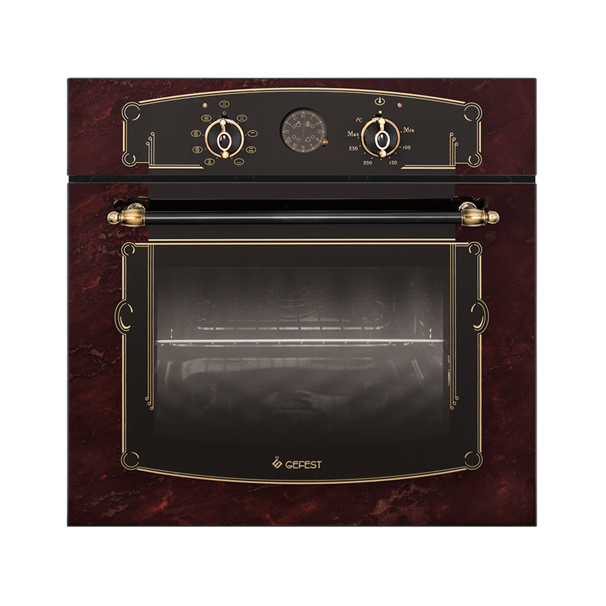 Встраиваемый электрический духовой шкаф GEFEST DA 622-03 K55S черный, золотистый