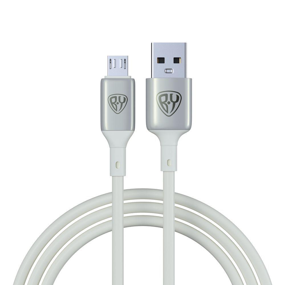 Кабель для зарядки BY Space Cable Pro USB - Micro USB быстрая зарядка QC3, 1 м, белый