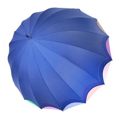 Зонт-трость женский полуавтоматический Три Слона 1100-B синий