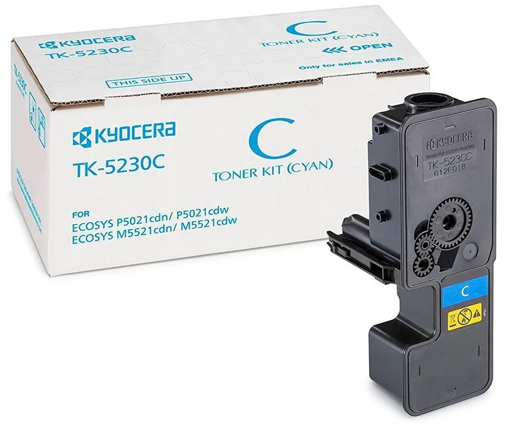 Kyocera Тонер-картридж TK-5230C для P5021cdn/P5021cdw/M5521cdn/M5521cdw голубой 2200 стр.