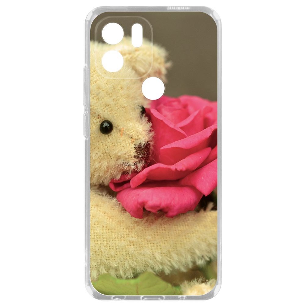 Чехол Медвежонок с розой для Xiaomi Redmi A1+