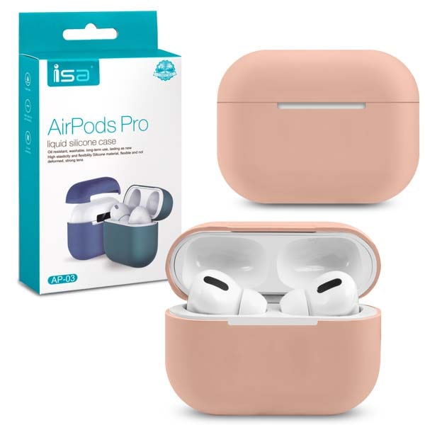 Чехол  ISA Airpods Pro Silicon Case AP-03  Pink Sand