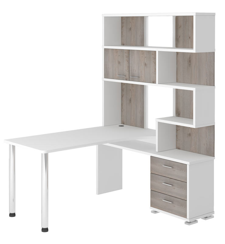Стол компьютерный Мердэс СР-420/150 БЕНБЕ-ПРАВ White/Nelson/White