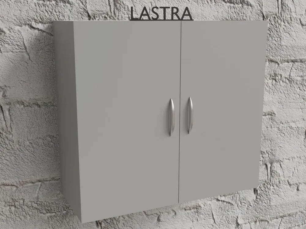 Кухонный навесной шкаф Ластра Мальма, серый, 80х72,2х30 см