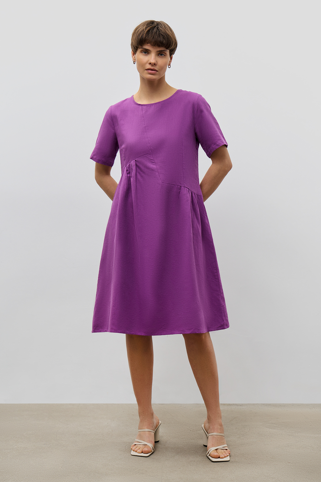 Платье женское Baon B4523080 фиолетовое S