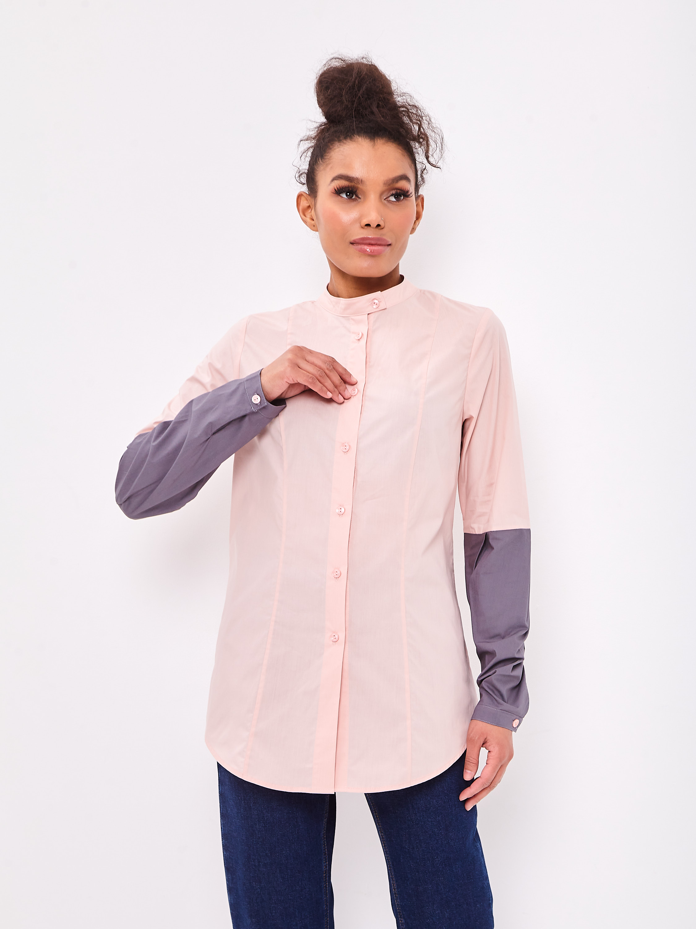 Рубашка женская Klim KL025 розовая 42 RU