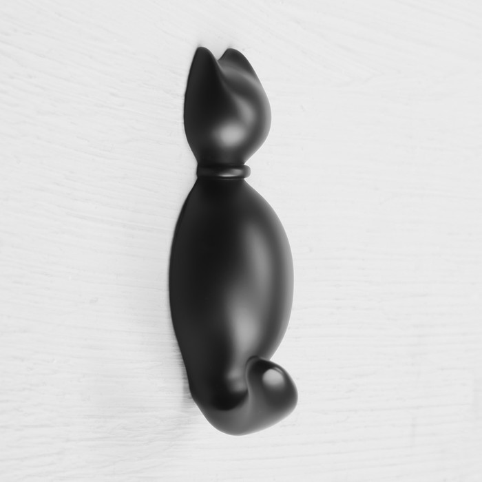 Крючок мебельный CAPPIO CAT, однорожковый, цвет черный