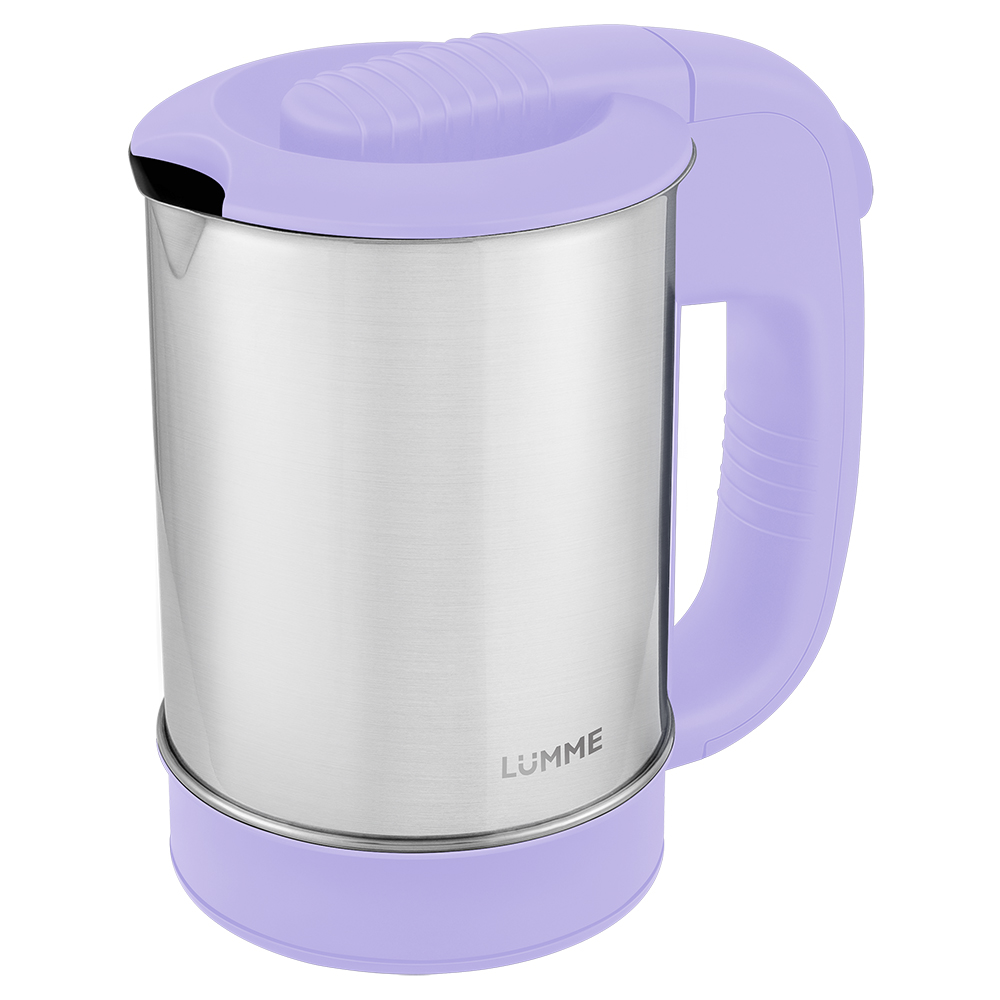 Чайник электрический LUMME LU-155 0.5 л серебристый, фиолетовый
