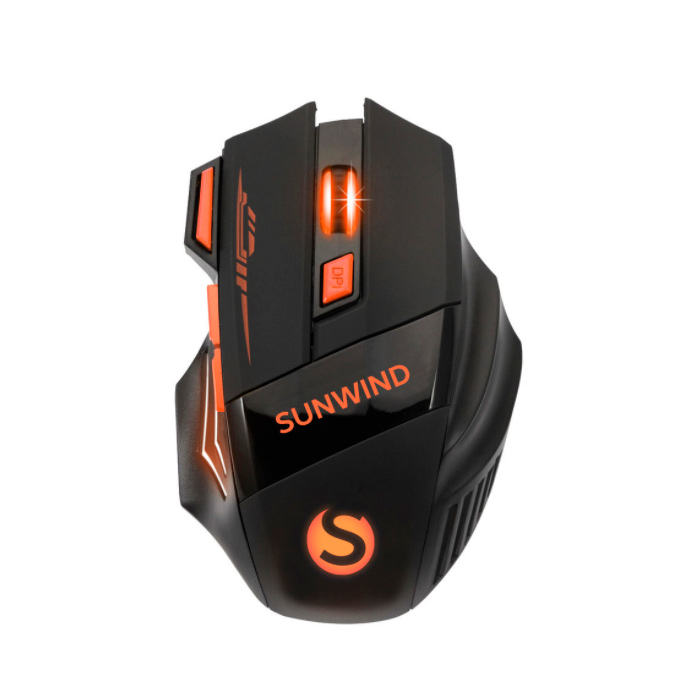 Беспроводная игровая мышь Sunwind SW-M715GW Black/Orange (HM-X7W)