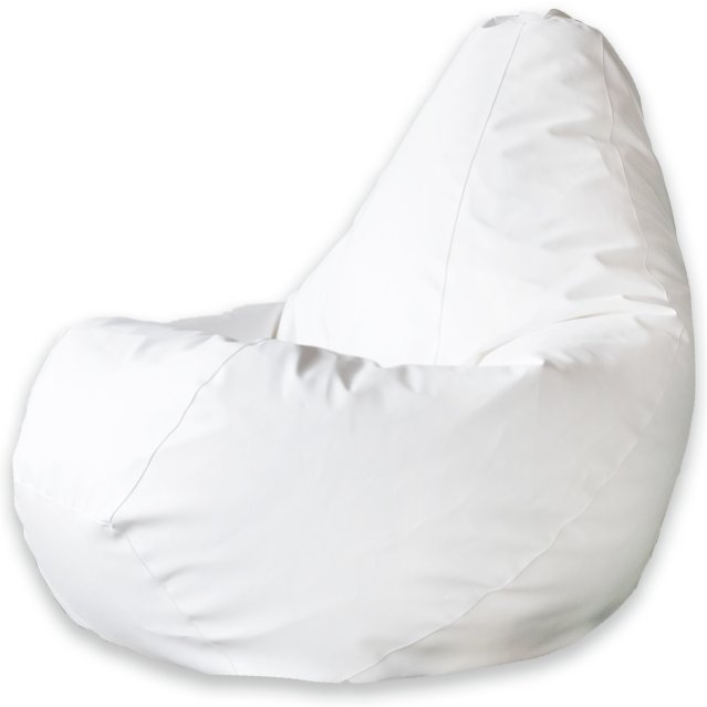 Кресло Мешок Груша Белая ЭкоКожа XL, Классический