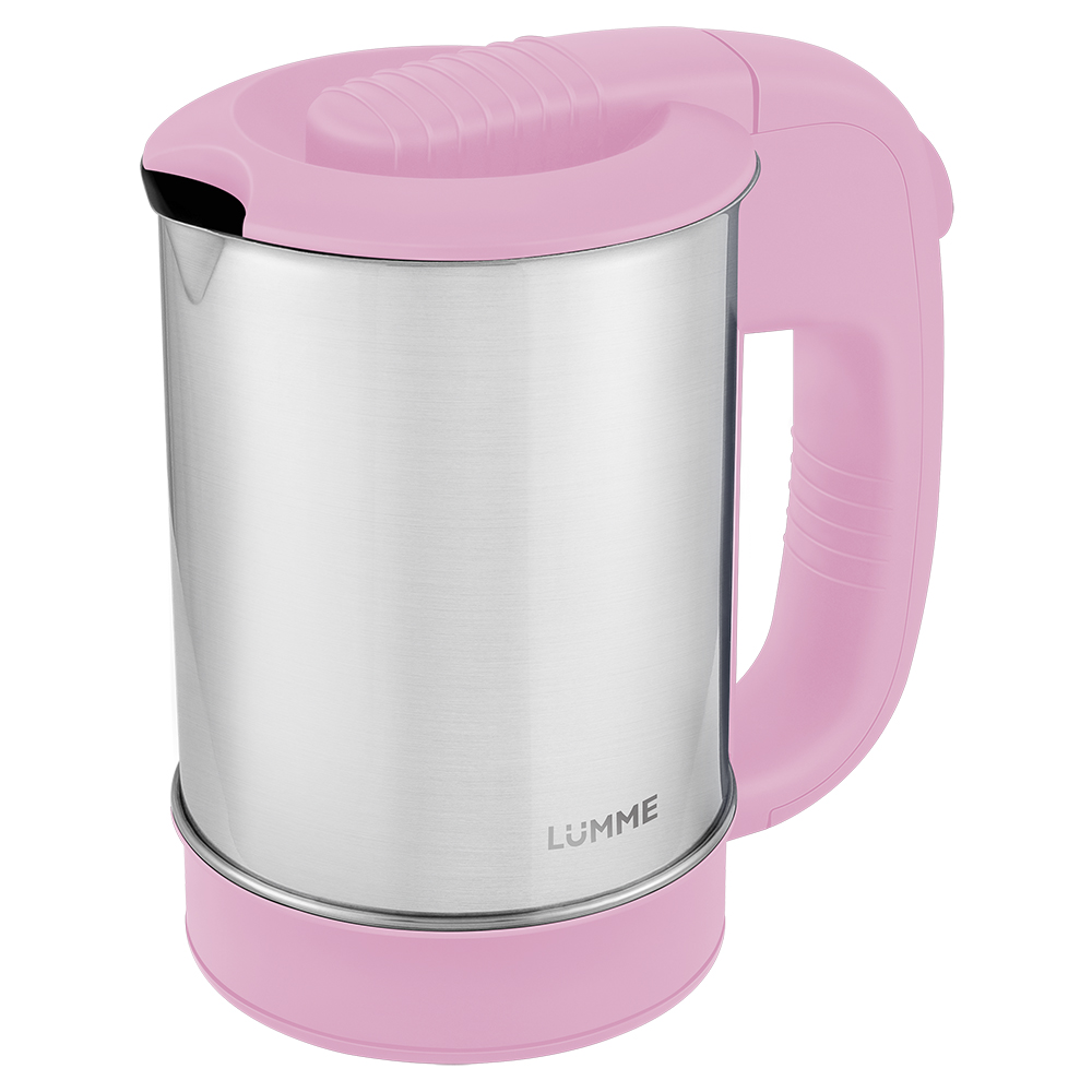 Чайник электрический LUMME LU-155 0.5 л розовый, серебристый