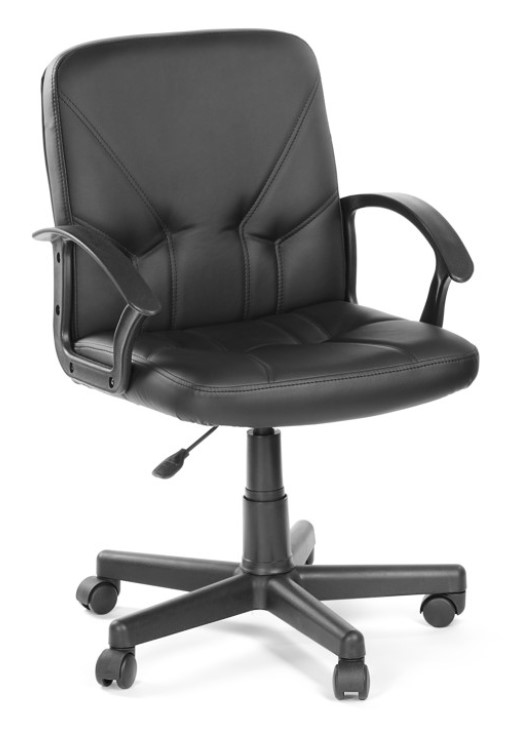 Офисное кресло OLSS Кресло ЧИП 365 Ультра черный экокожа