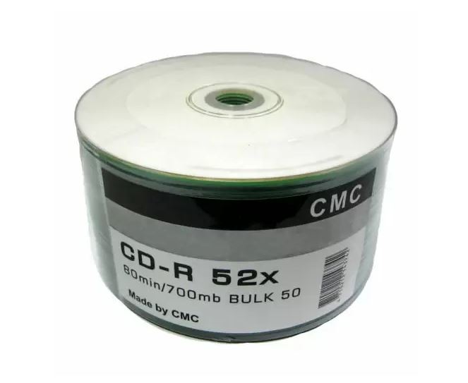Диск CD-R CMC 700 Mb, 52x, Bulk 50 {CMCCDRB50}
