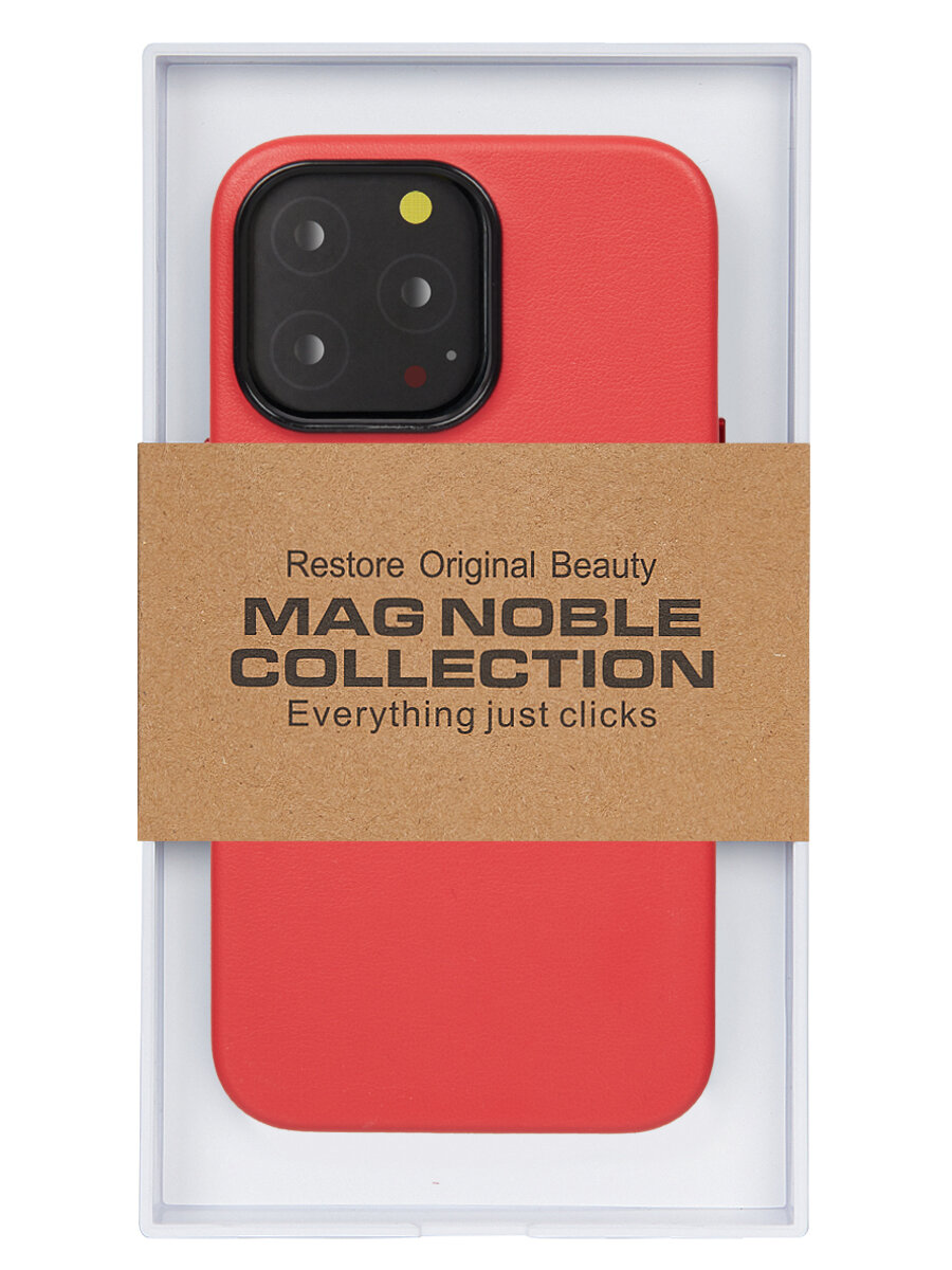 Чехол с MagSafe для iPhone 12 Mag Noble Collection - Красный
