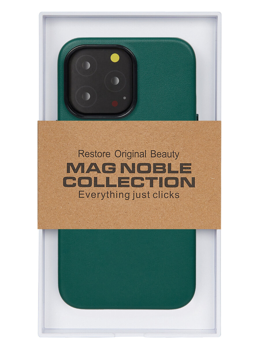 Чехол с MagSafe для iPhone 14 Mag Noble Collection - Зелёный