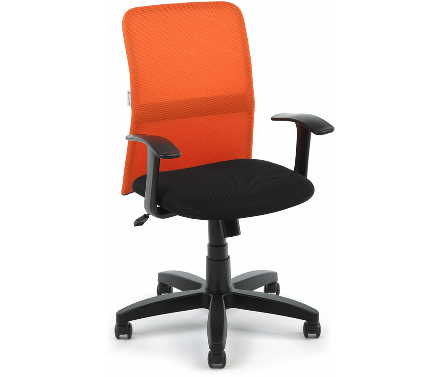 Офисное кресло Экспресс офис Leo B black Ткань сетка черная/Ткань сетка оранжевая