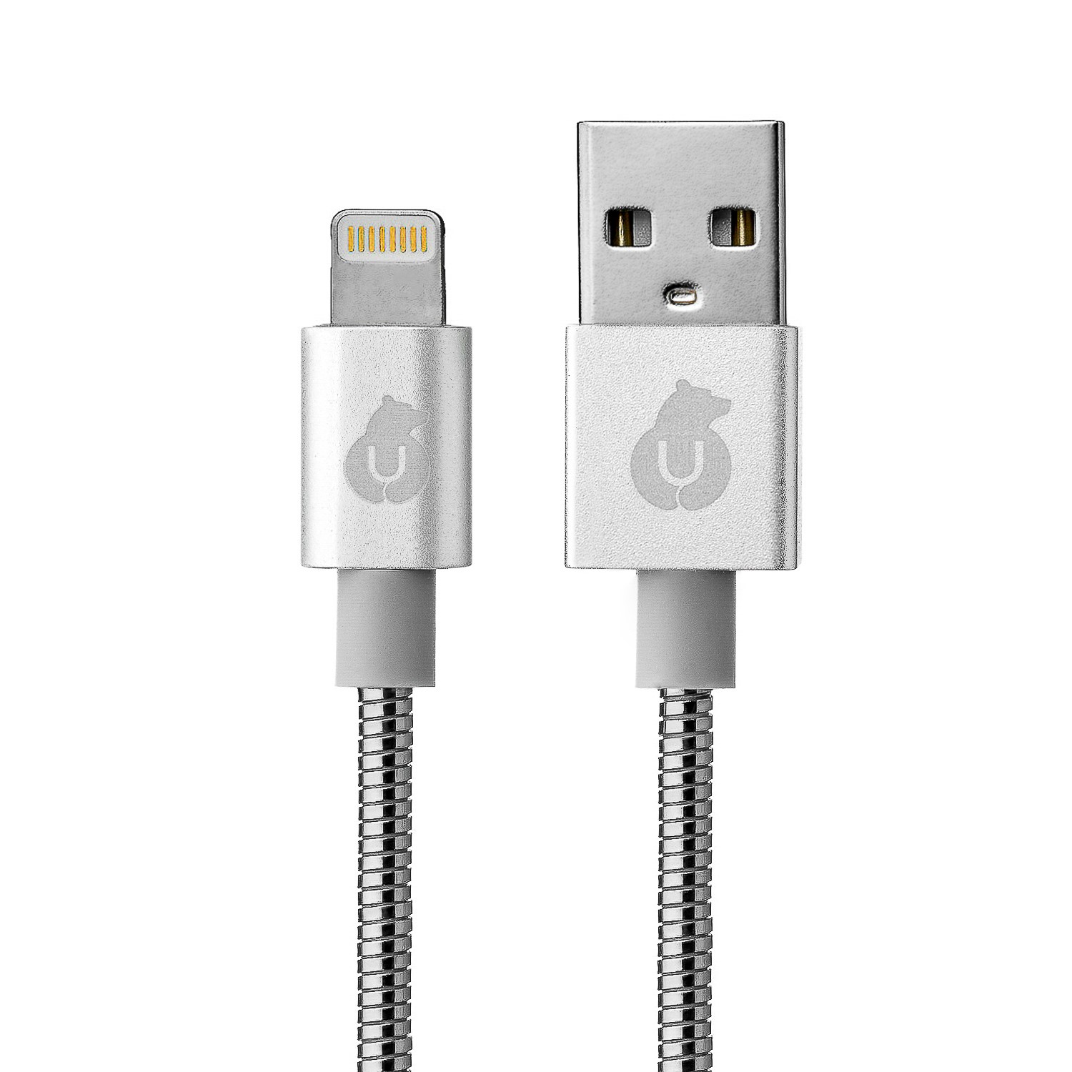 Кабель uBear Force MFI Lightning - USB Kevlar Cable (Metal), серебристый