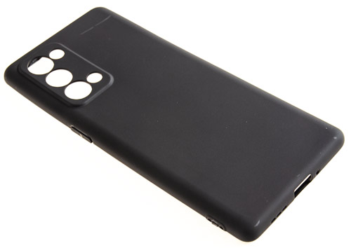 Силиконовый чехол TPU Case матовый для OPPO Reno 6 pro+ черный