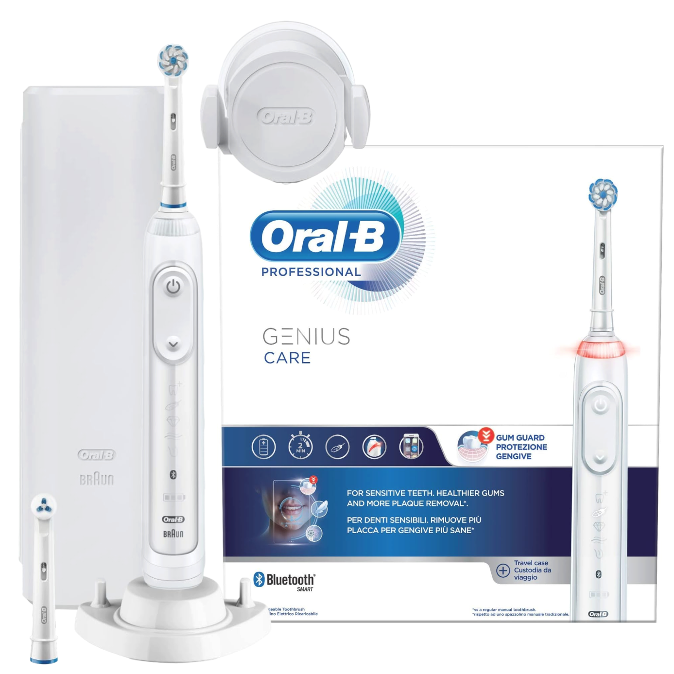 Электрическая зубная щетка Oral-B Genius Professional Care 2 heads+case белый