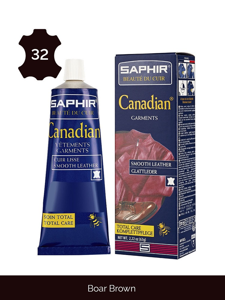 Крем-краска для гладкой кожи Saphir Canadian Roar brown (Рева коричневый) 75 мл