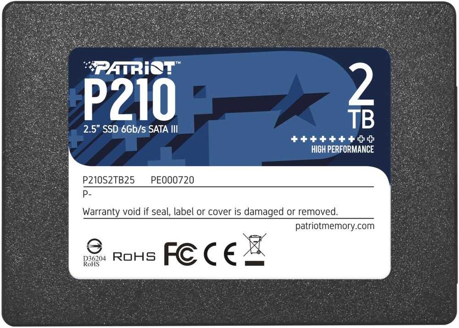 SSD накопитель Patriot Memory P210 2.5" 2 ТБ (P210S2TB25)