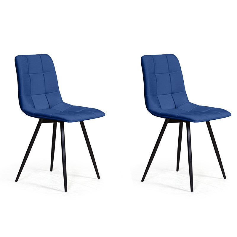 Комплект стульев Uno 25 опора конус, Barkhat 29, синий, 2 шт.