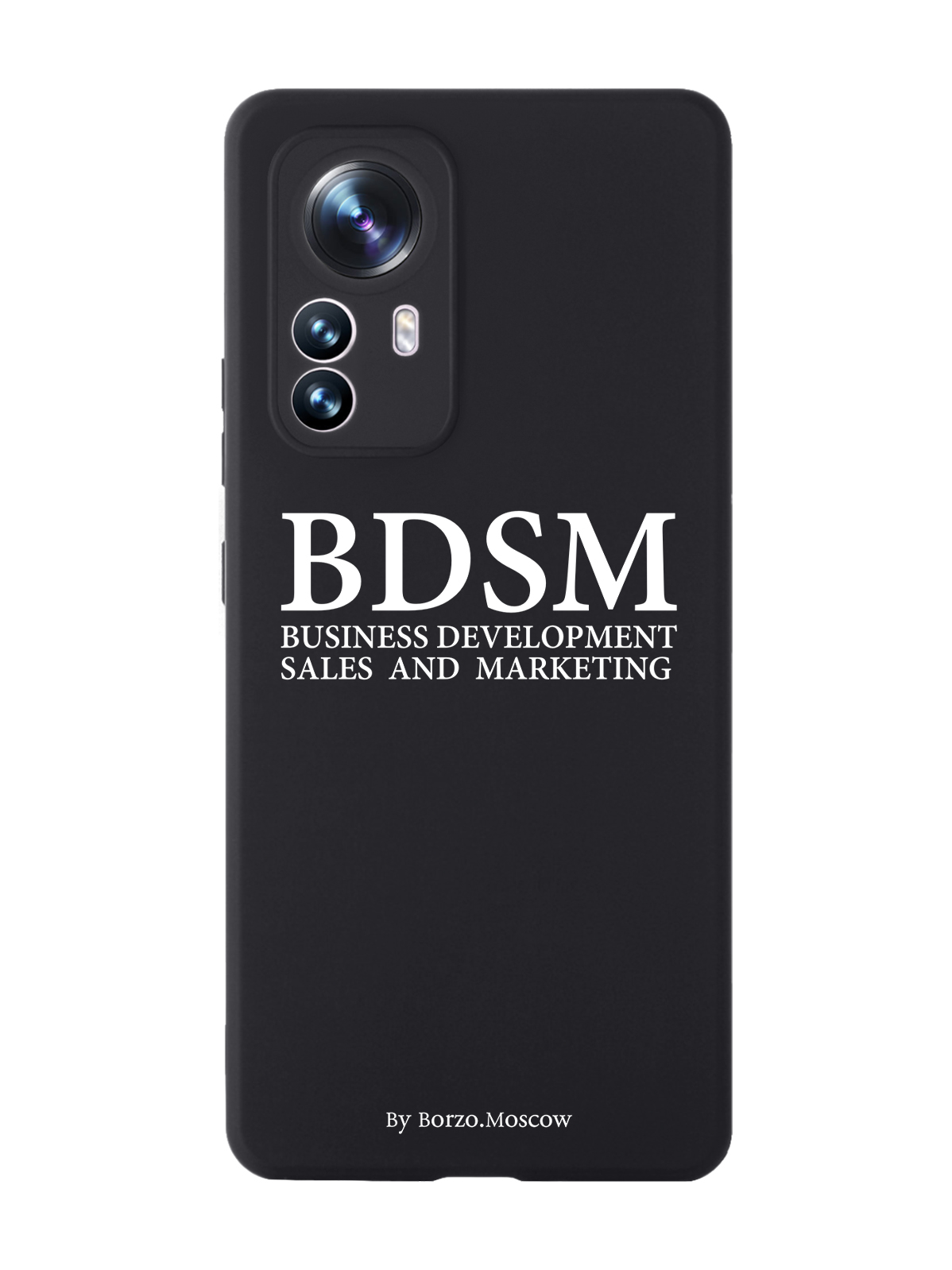 Чехол Borzo.Moscow для Xiaomi 12X BDSM (business development sales and marketing черный