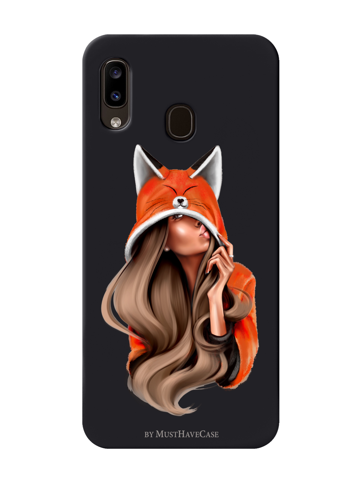 Чехол MustHaveCase для Samsung Galaxy A30 Foxy Girl/ Лисичка черный