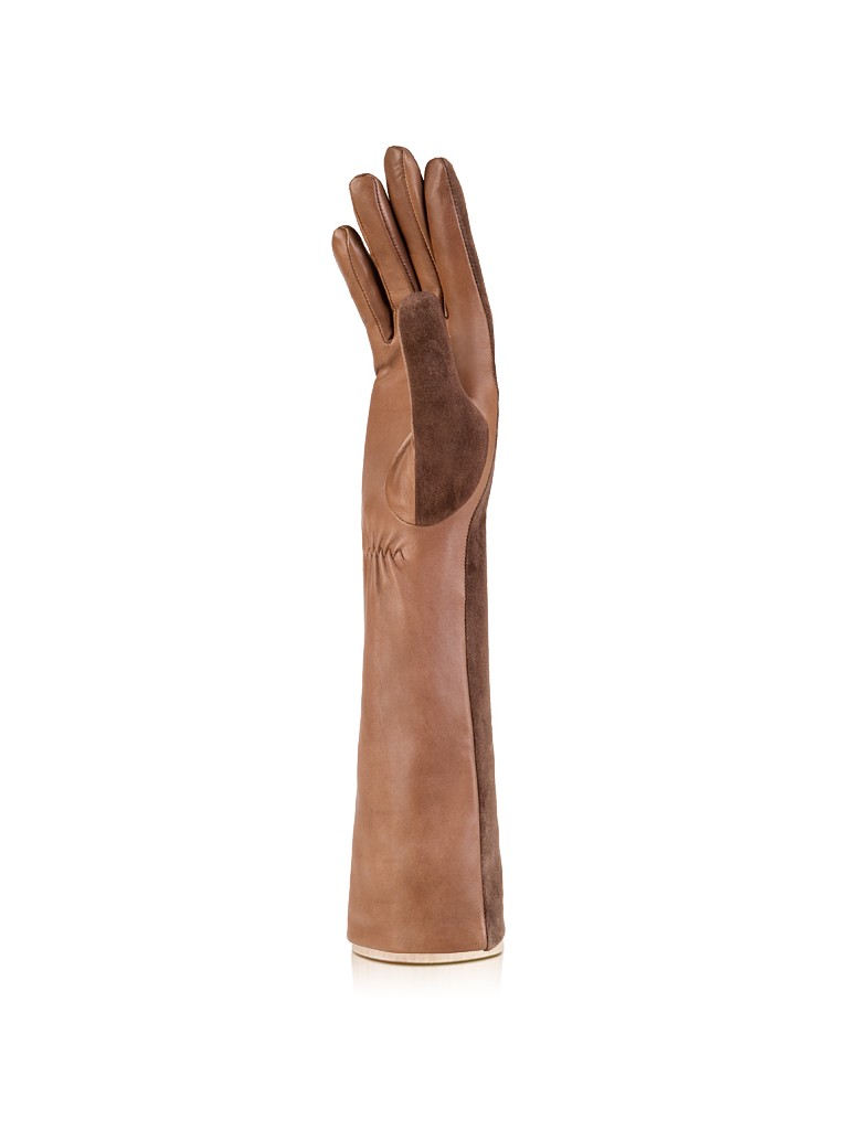 Перчатки женские Eleganzza IS5003 серо-коричневые, р. 6.5