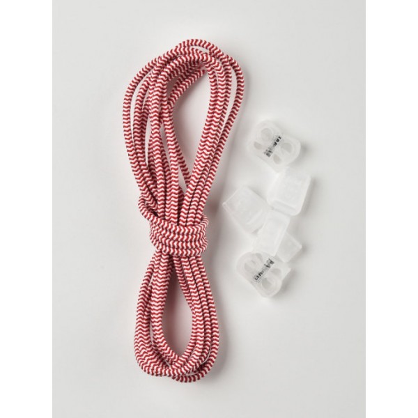 Регулируемые эластичные шнурки Tarrago TL43 красно-белые 100 см