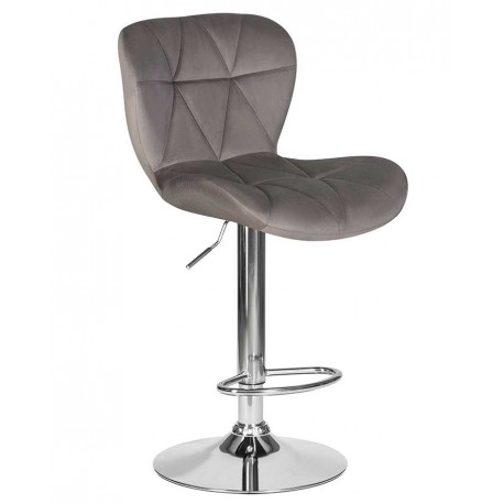 Барный стул DOBRIN, хром/серый