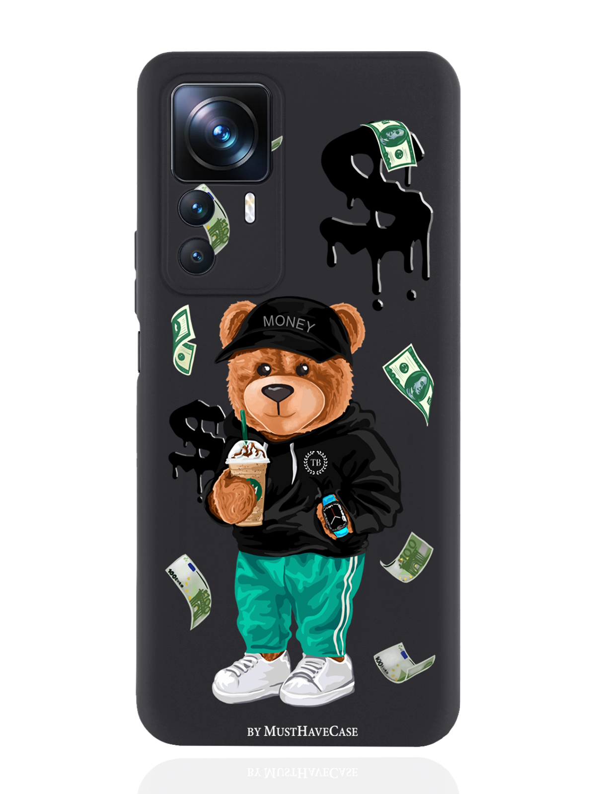 Чехол MustHaveCase для Xiaomi 12T Tony Bear/ Мишка Тони черный